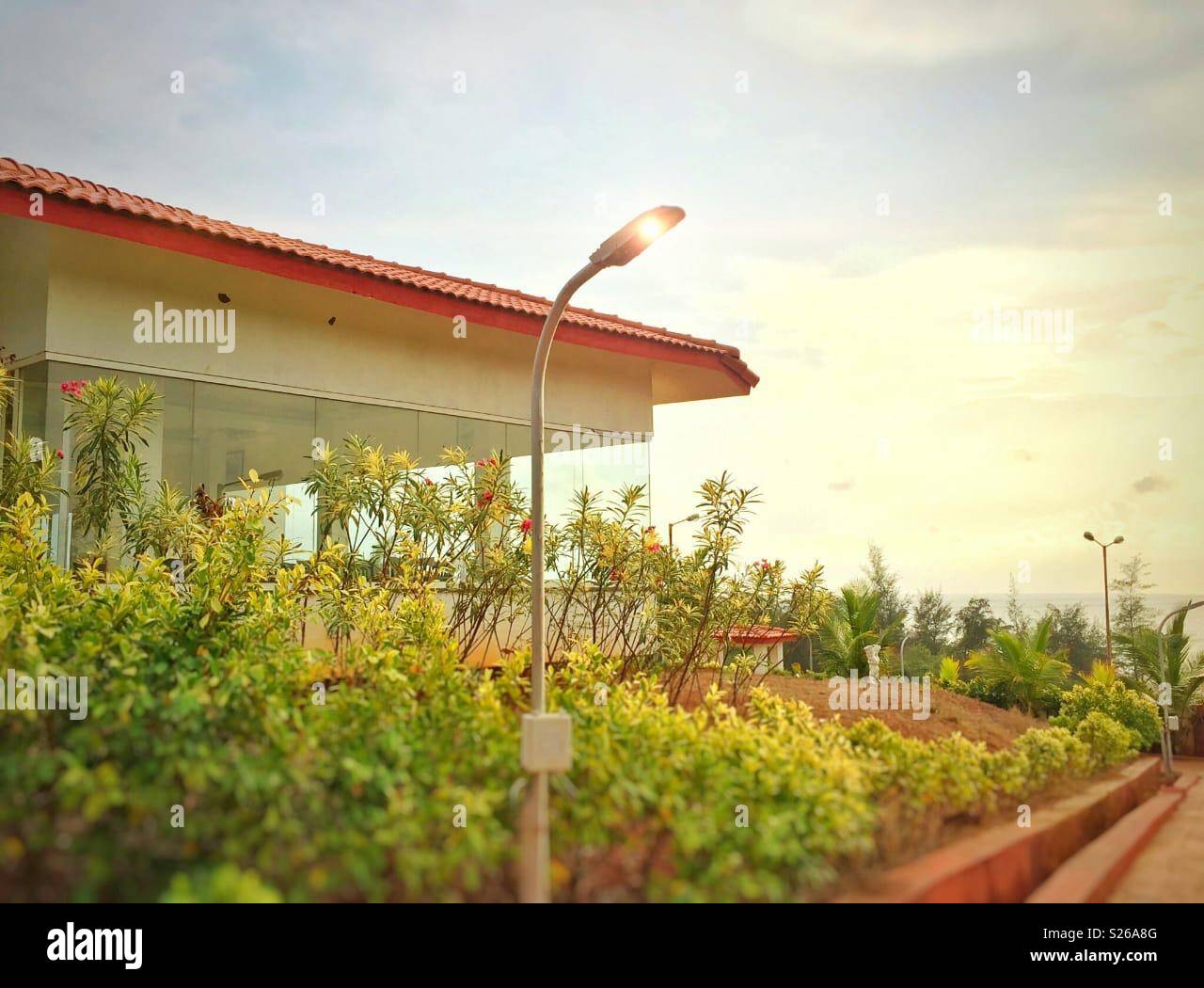 Natural Sea View Hotel (MTDC) KUNKESHWAR Stock Photo - Alamy