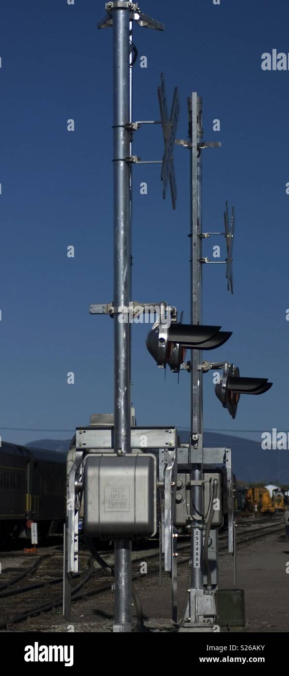 Crossing Gate Signals Stock Photo - Alamy