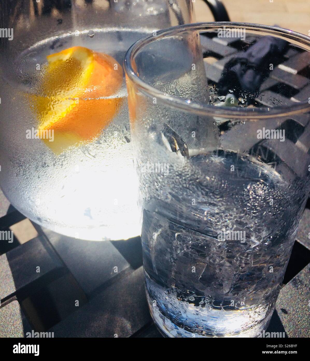 Water jug and glass table hi-res stock photography and images - Alamy