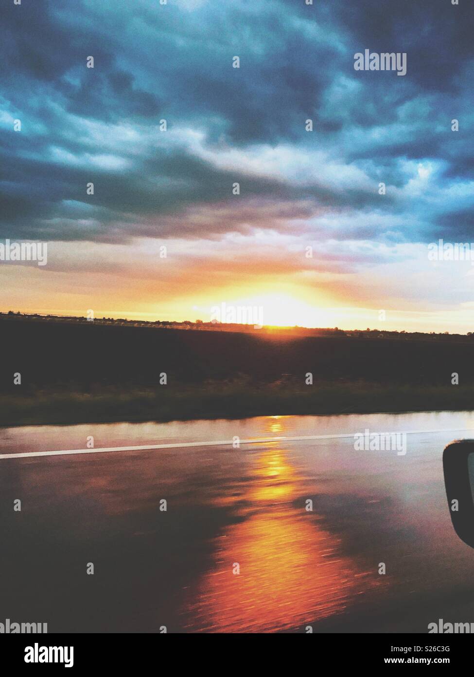 Beautiful Sunset After Rain High Resolution Stock Photography and ...