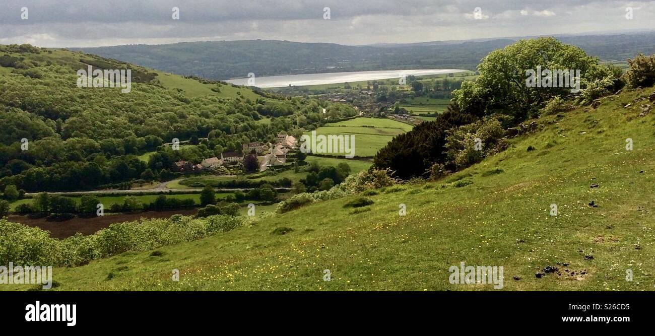 Mendip hills Somerset Stock Photo - Alamy