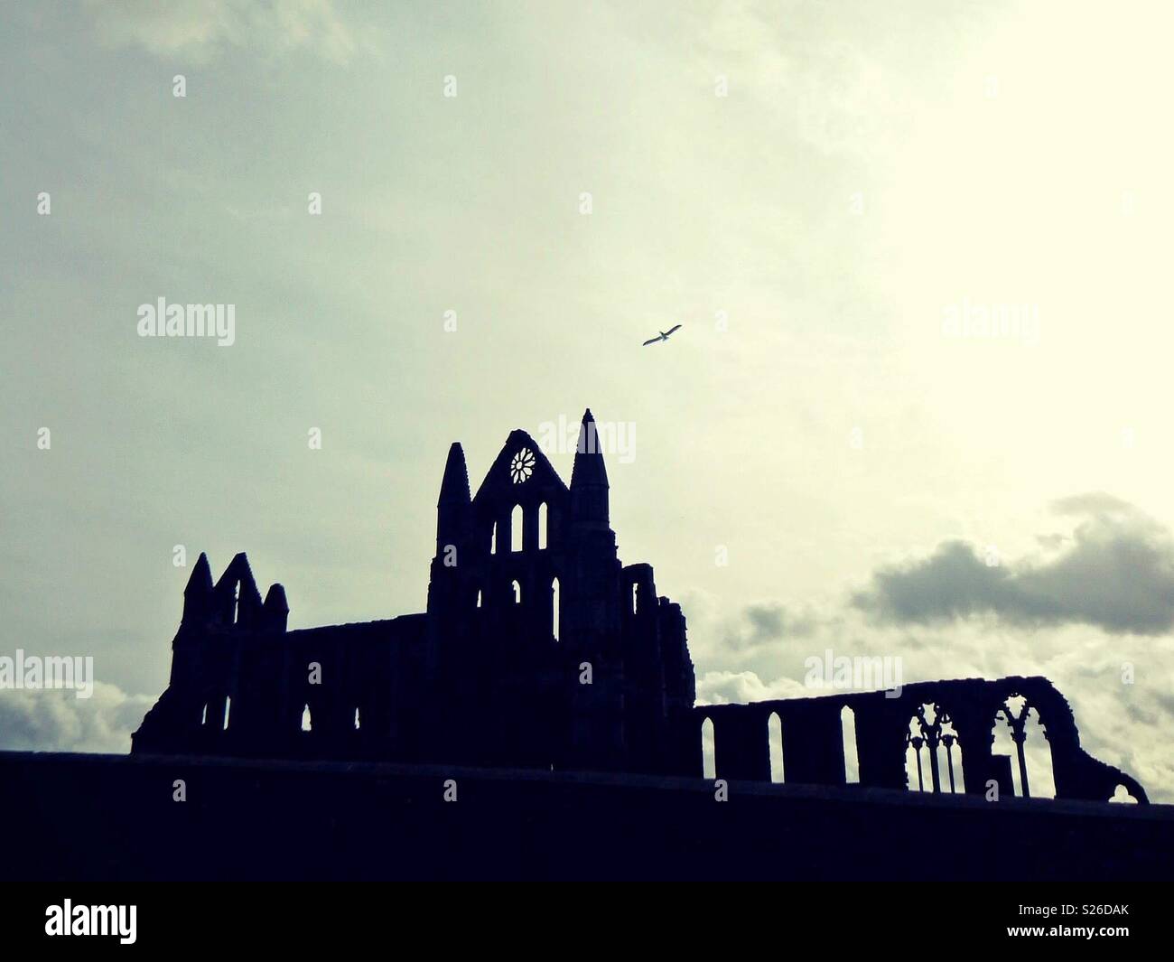 Whitby Abbey Silhouette Stock Photos & Whitby Abbey Silhouette Stock ...