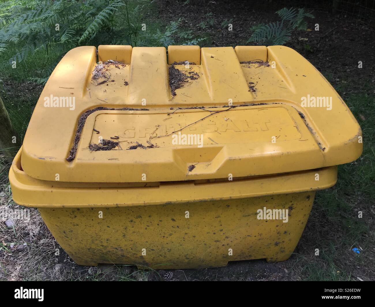 Grit Salt box Stock Photo - Alamy