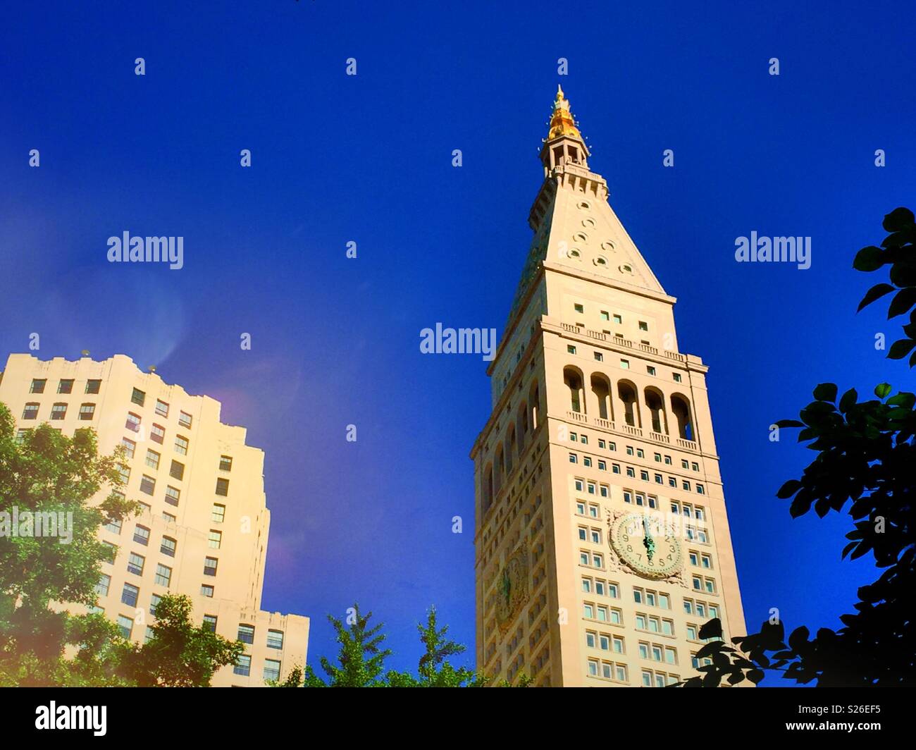 The MetLife tower on Madison Avenue as seen from Madison Square, Park ...