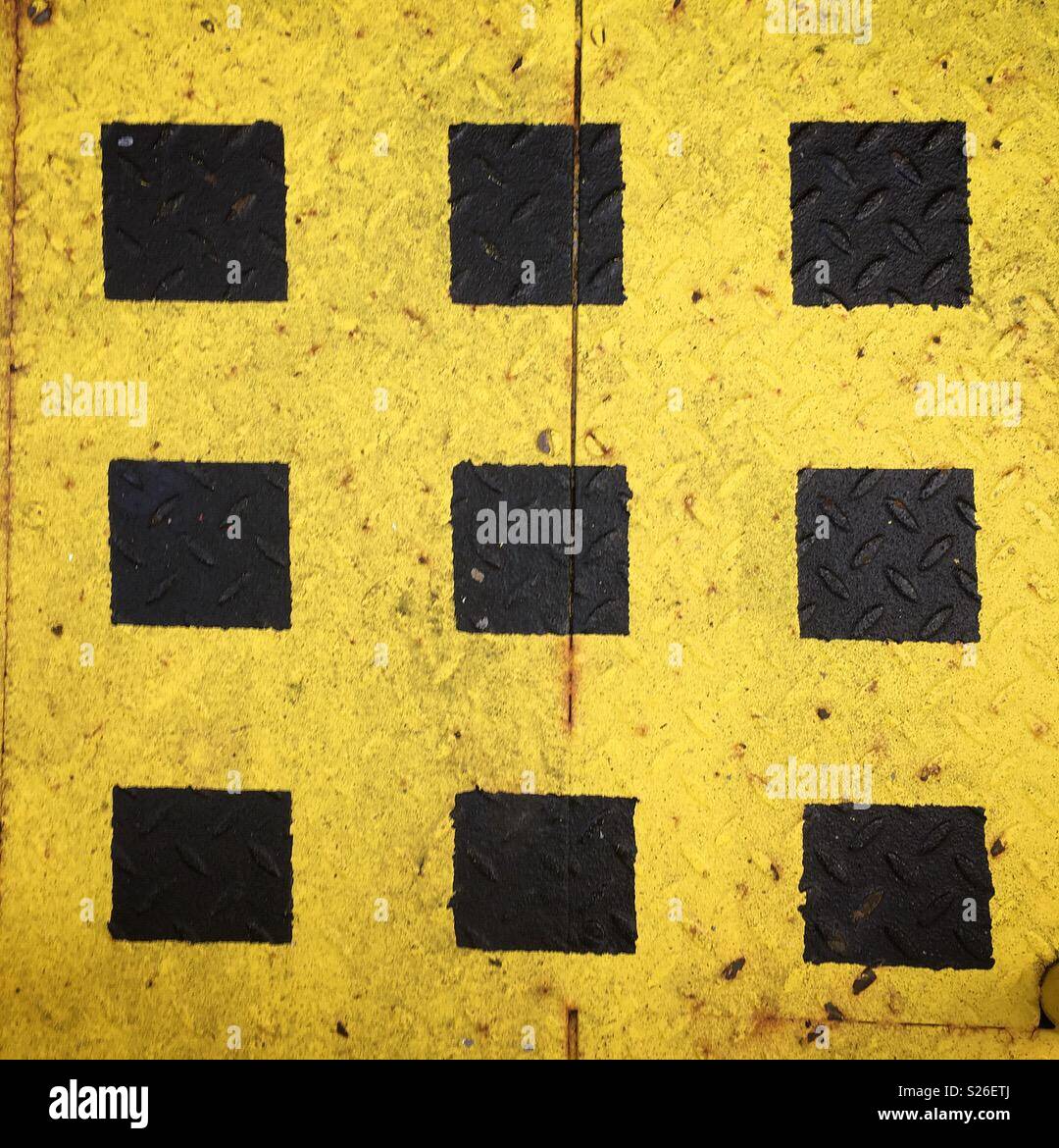 Chequer plate pattern in the bike storage area of our cross channel ...