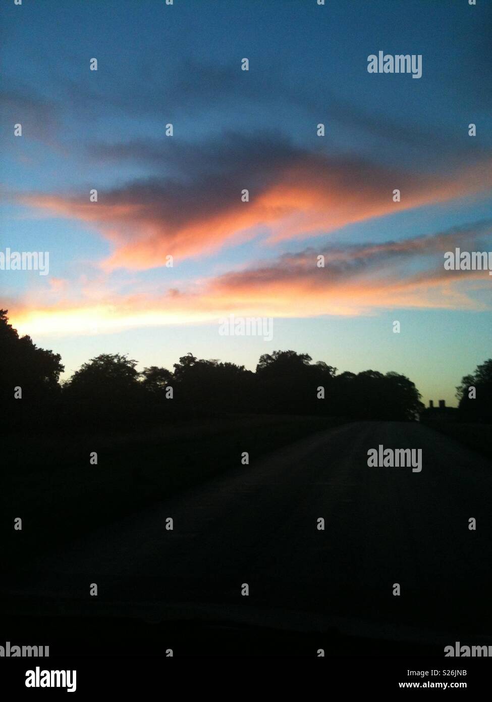 Cool sky, red clouds Stock Photo - Alamy