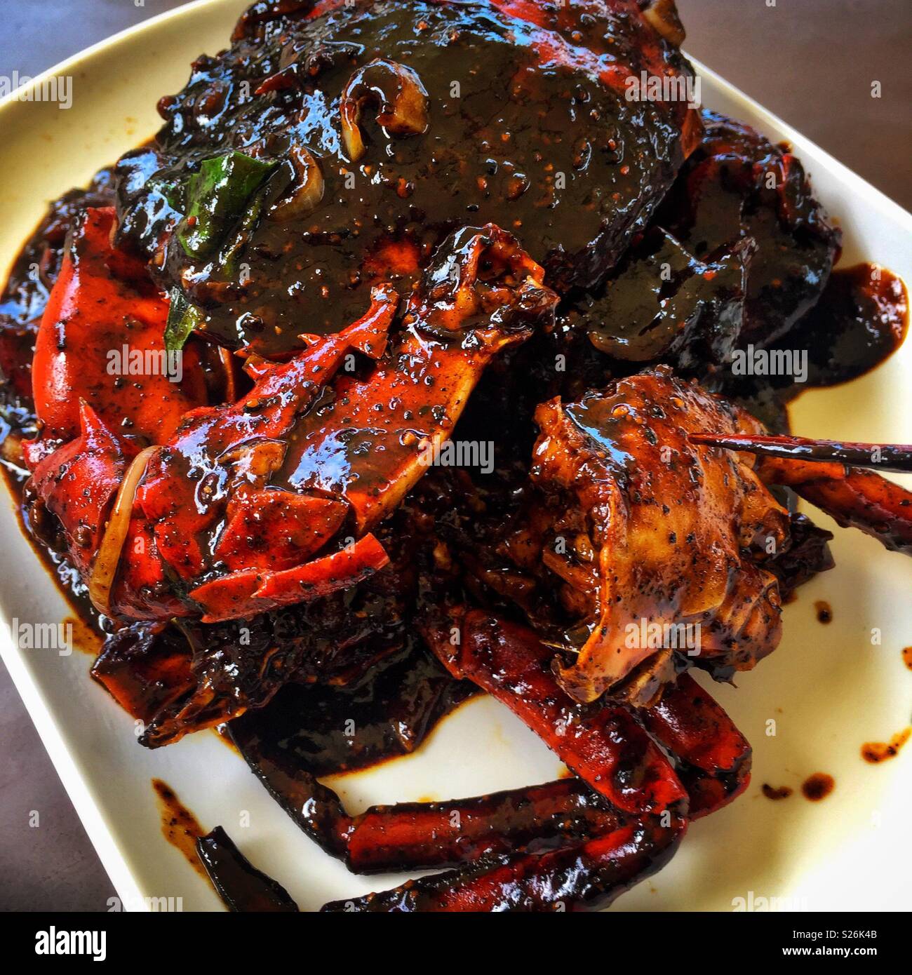 Black pepper crab singapore hi-res stock photography and images - Alamy