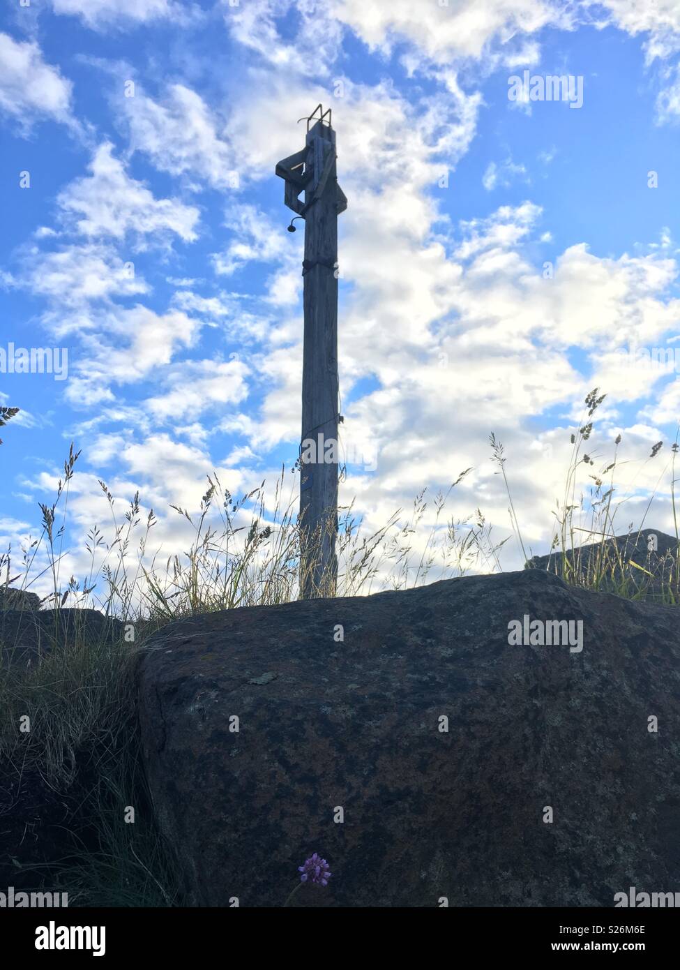 World War 2 communication pole Stock Photo - Alamy