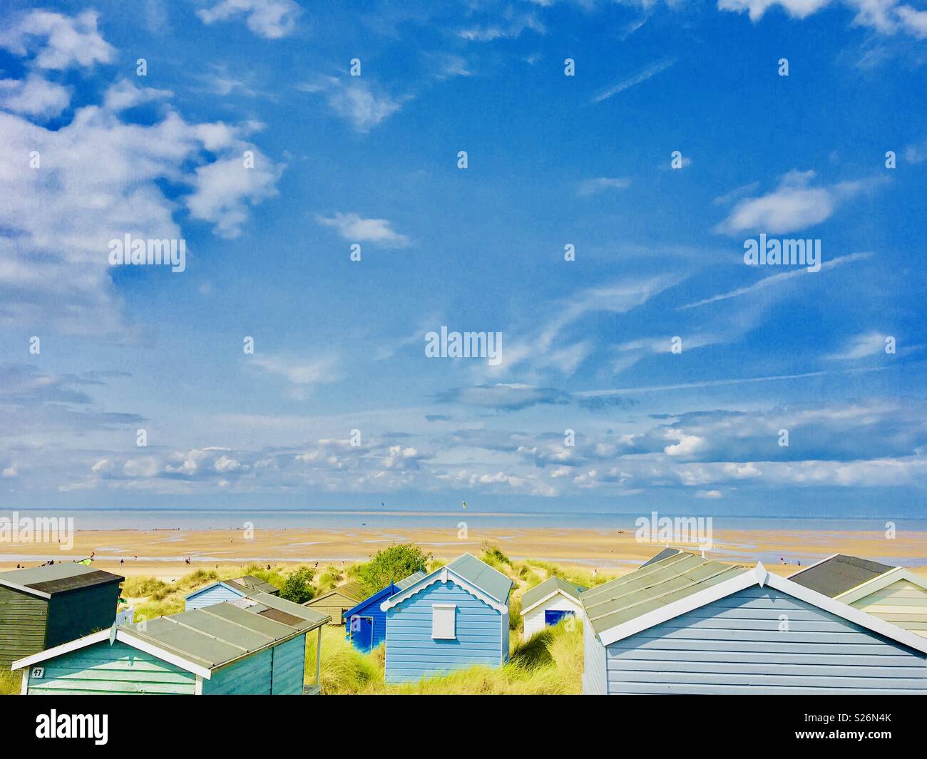 British Beach Huts Stock Photo - Alamy