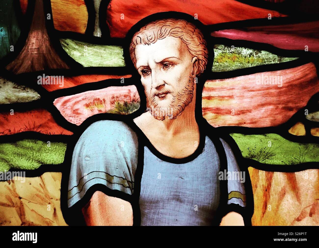 Freemasons Stained Glass - Beamish Museum Stock Photo - Alamy