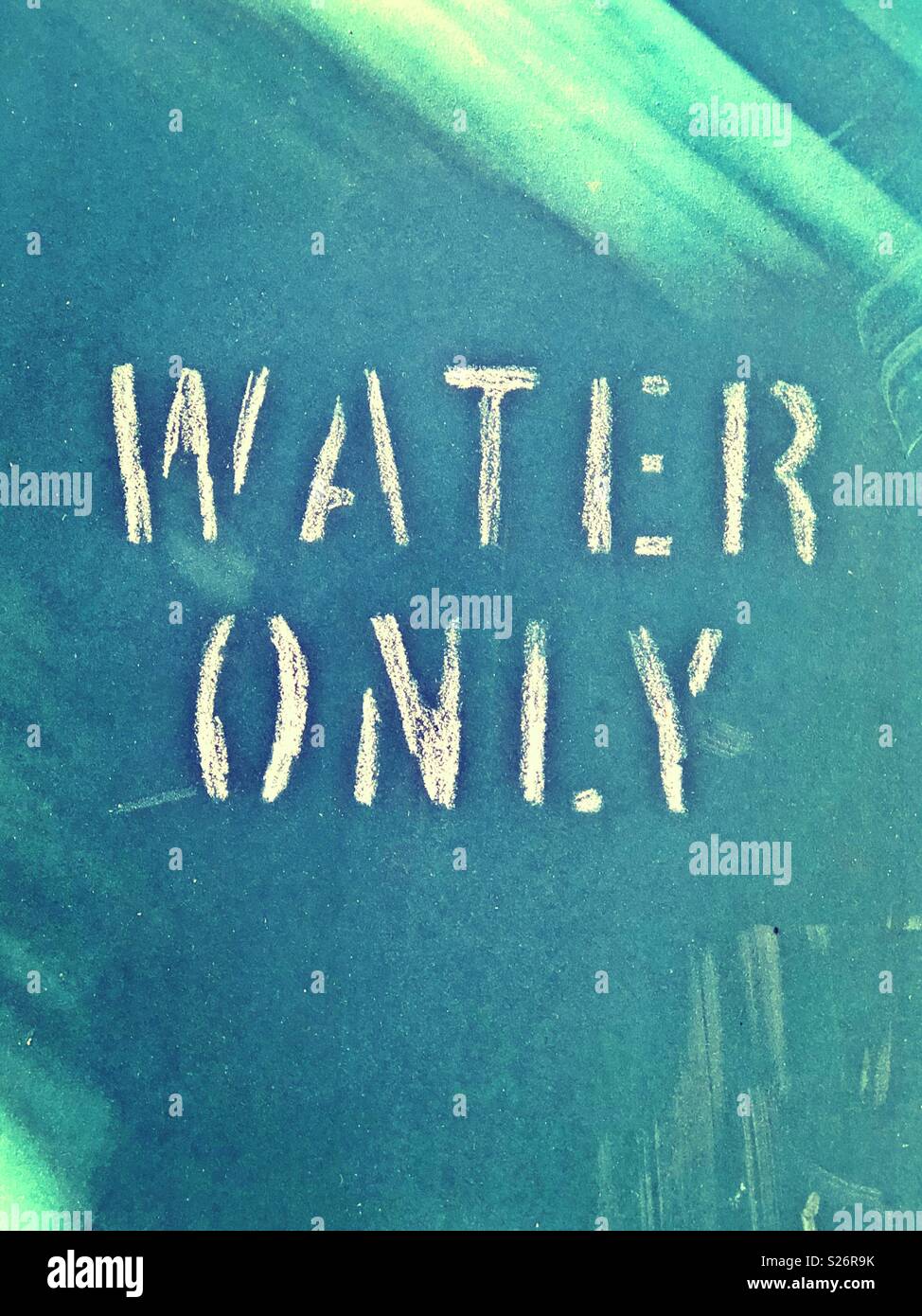Water Only Stencil Sign Stock Photo - Alamy