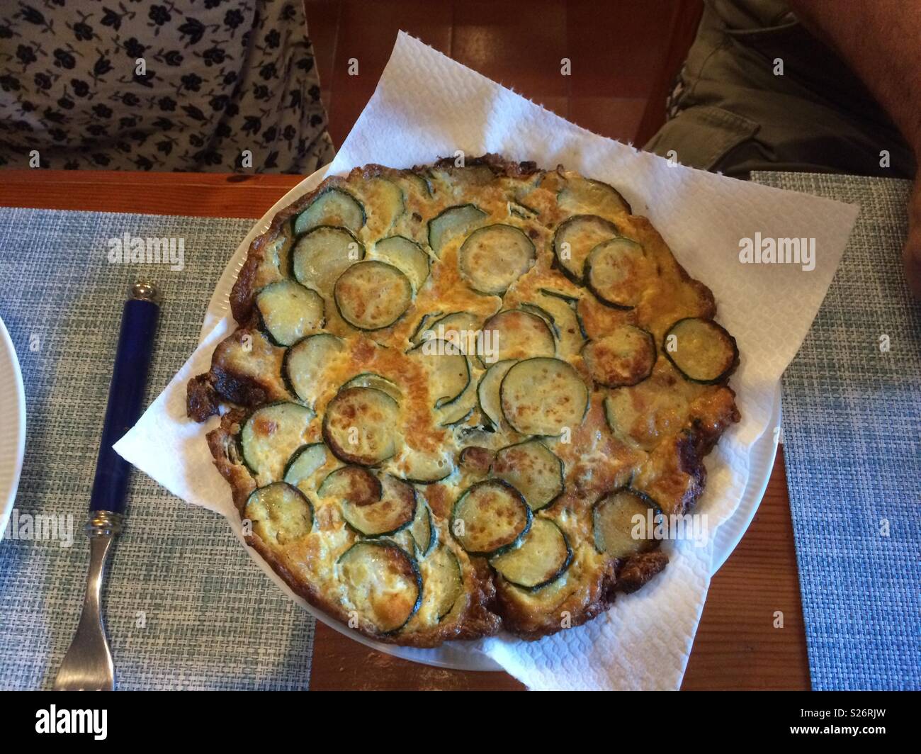 Italian homemade classic dish of courgette frittata Stock Photo - Alamy