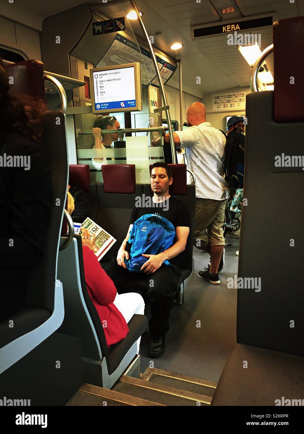 Local train in Helsinki Stock Photo - Alamy