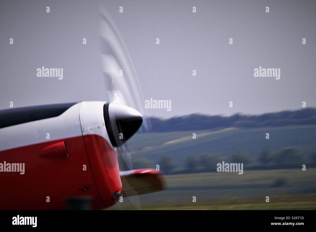 Spinning propellor at duxford Stock Photo - Alamy