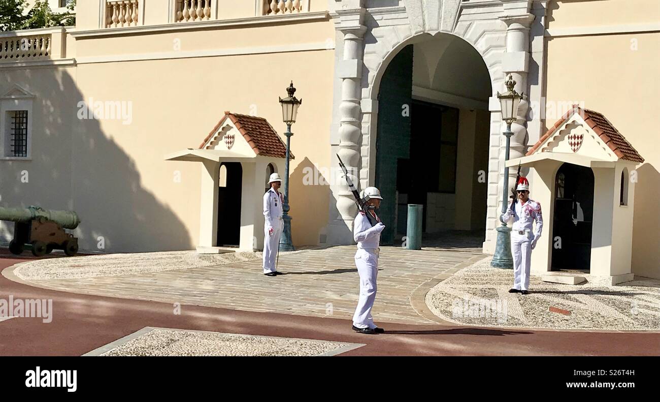 Changing of the guard. Monaco. Monte Carlo. Princes palace Stock Photo ...