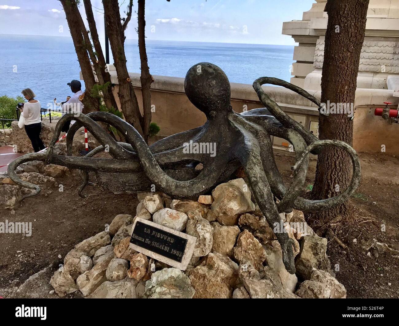 Octopus statue Monaco Monte Carlo Stock Photo - Alamy