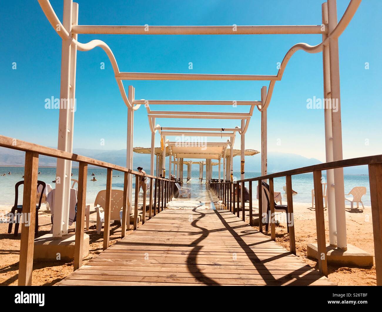 The Dead Sea pier, Israel Stock Photo - Alamy