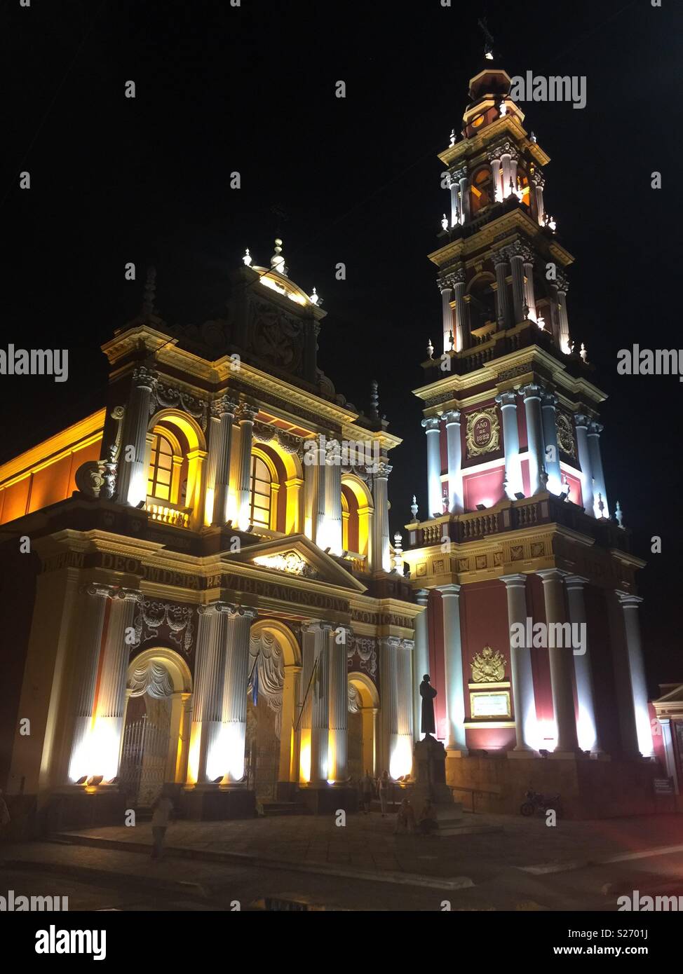 Church in salta Argentina at night Stock Photo - Alamy