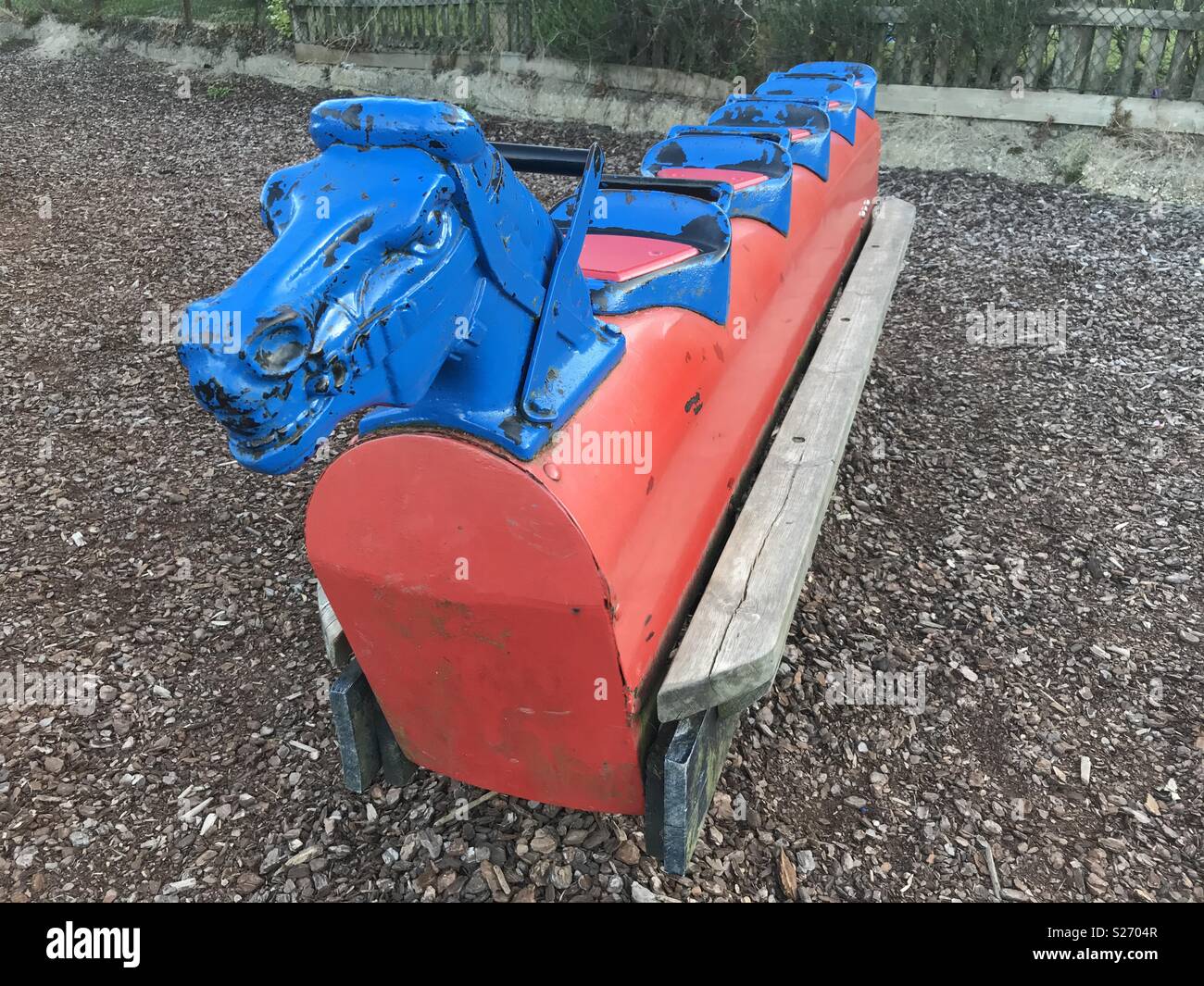 Playground with rocking horse hi-res stock photography and images - Alamy