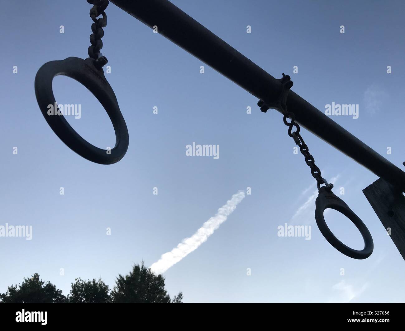Mayfield children’s playground climbing rings Stock Photo - Alamy