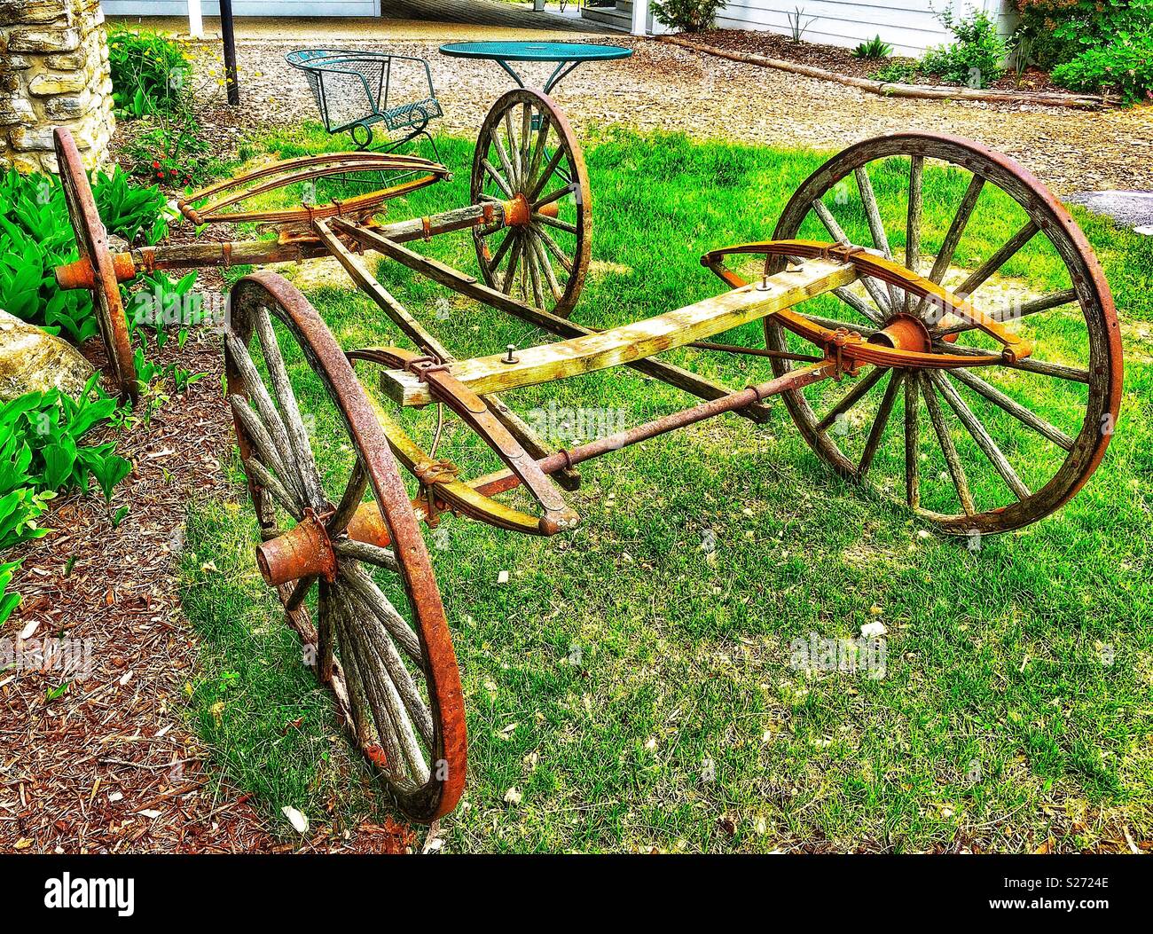 Wooden cart frame Stock Photo - Alamy