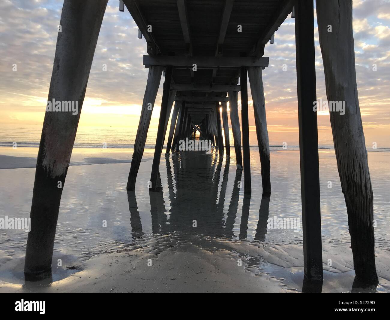 The light at the end of the jetty Stock Photo - Alamy