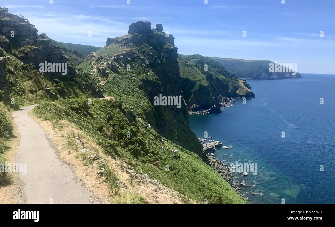 Valley of rocks Devon Stock Photo - Alamy