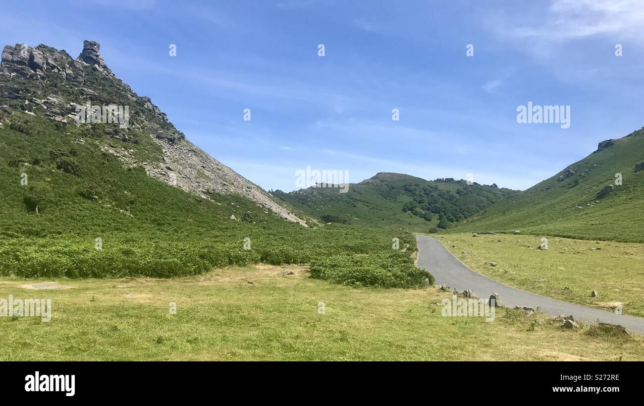 Valley of rocks Devon Stock Photo - Alamy