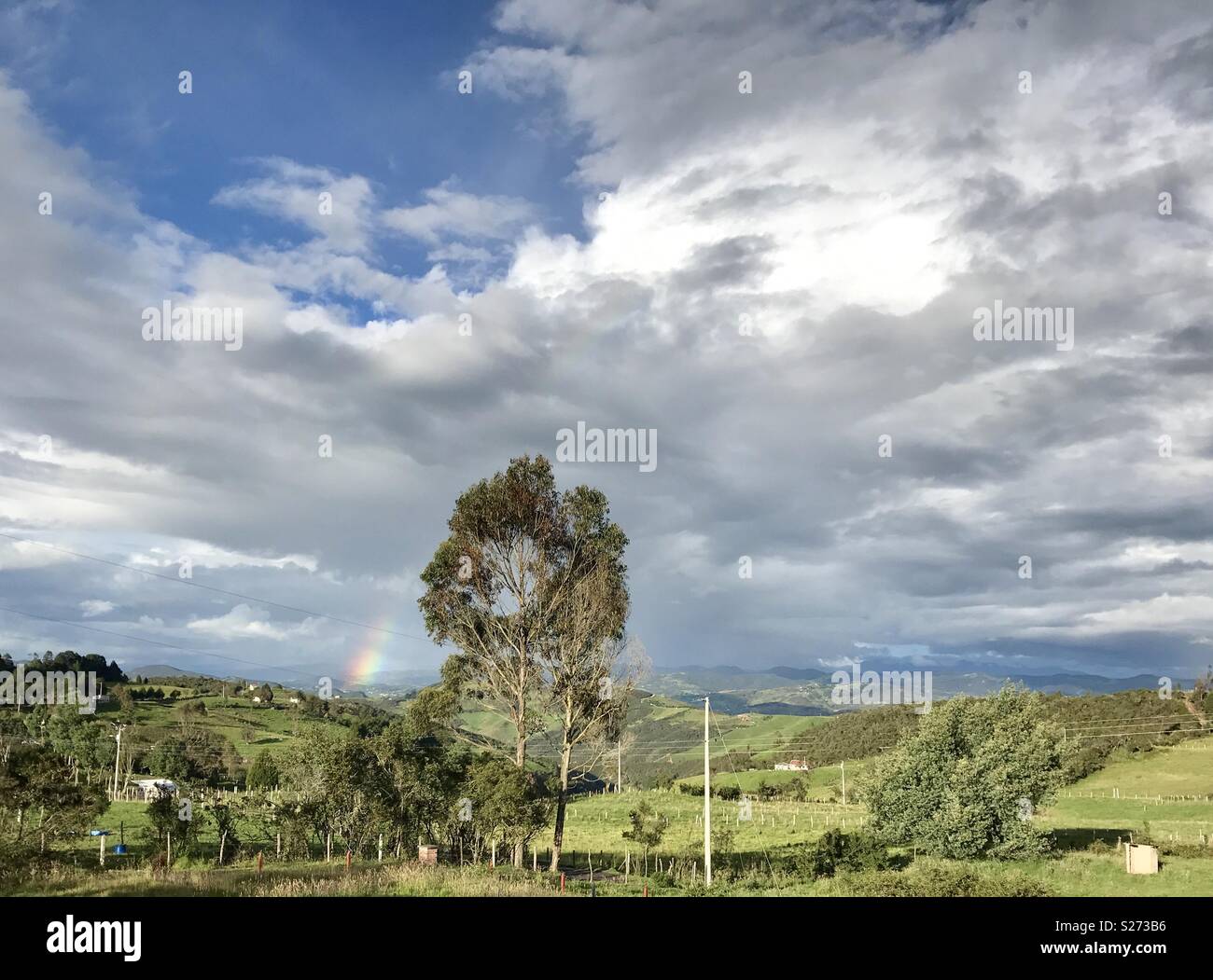 Rainbow Over Countryside Stock Photos & Rainbow Over Countryside Stock ...
