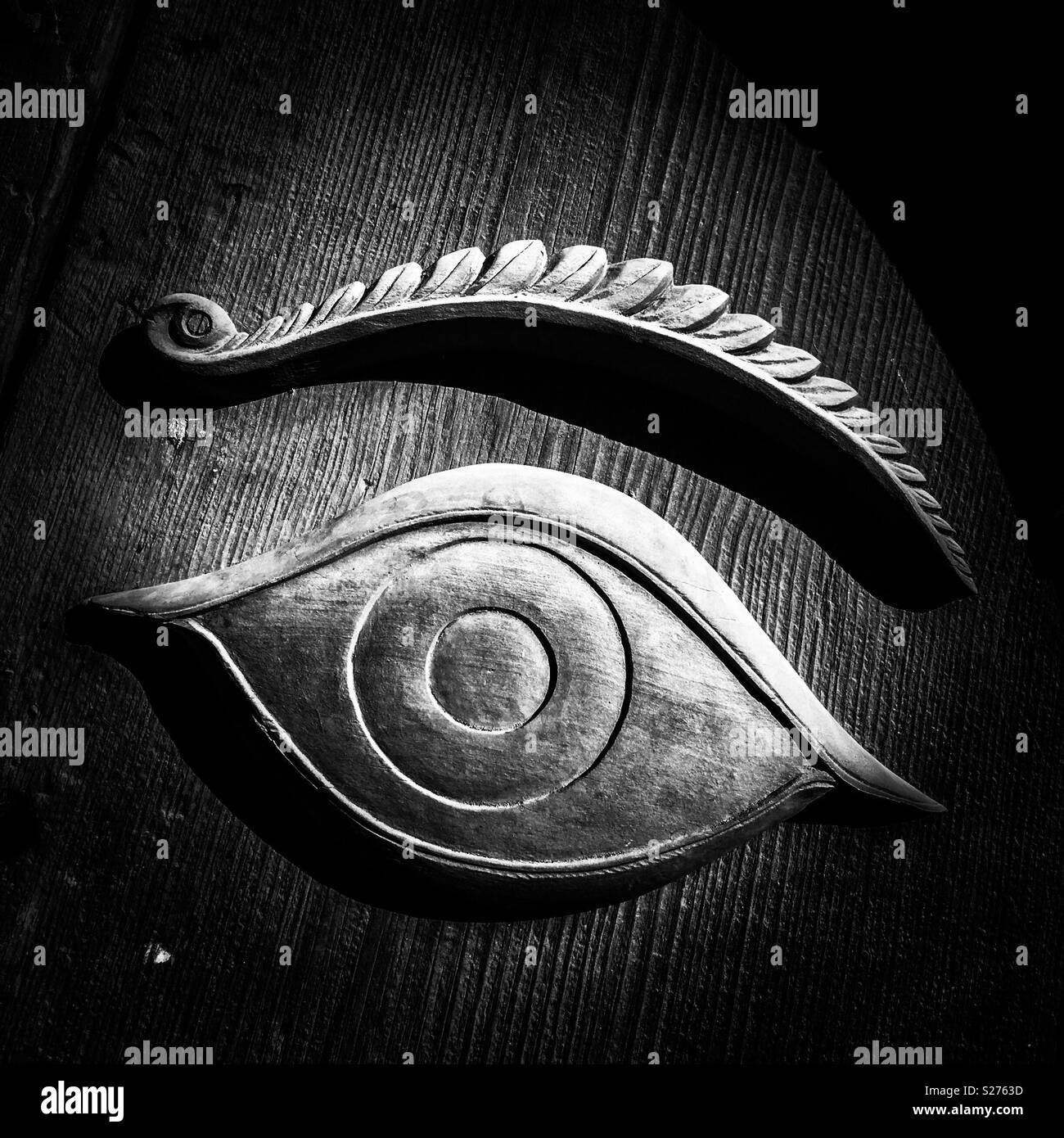 Buddha eye, Nepal Stock Photo - Alamy