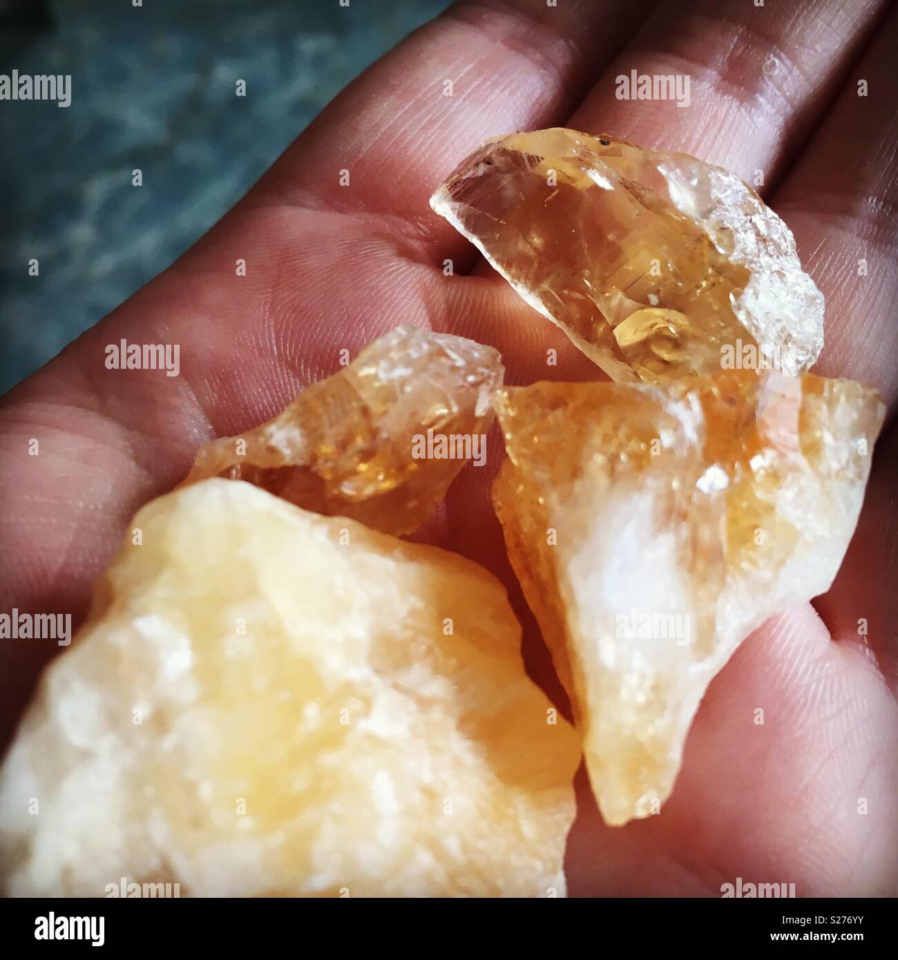 Selection of uncut citrine crystals Stock Photo - Alamy