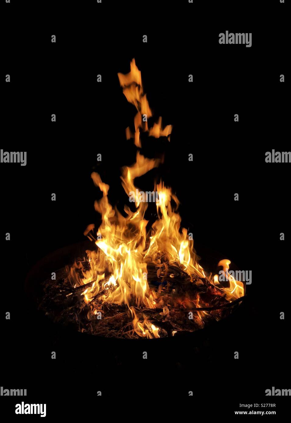 Fire at night Stock Photo - Alamy
