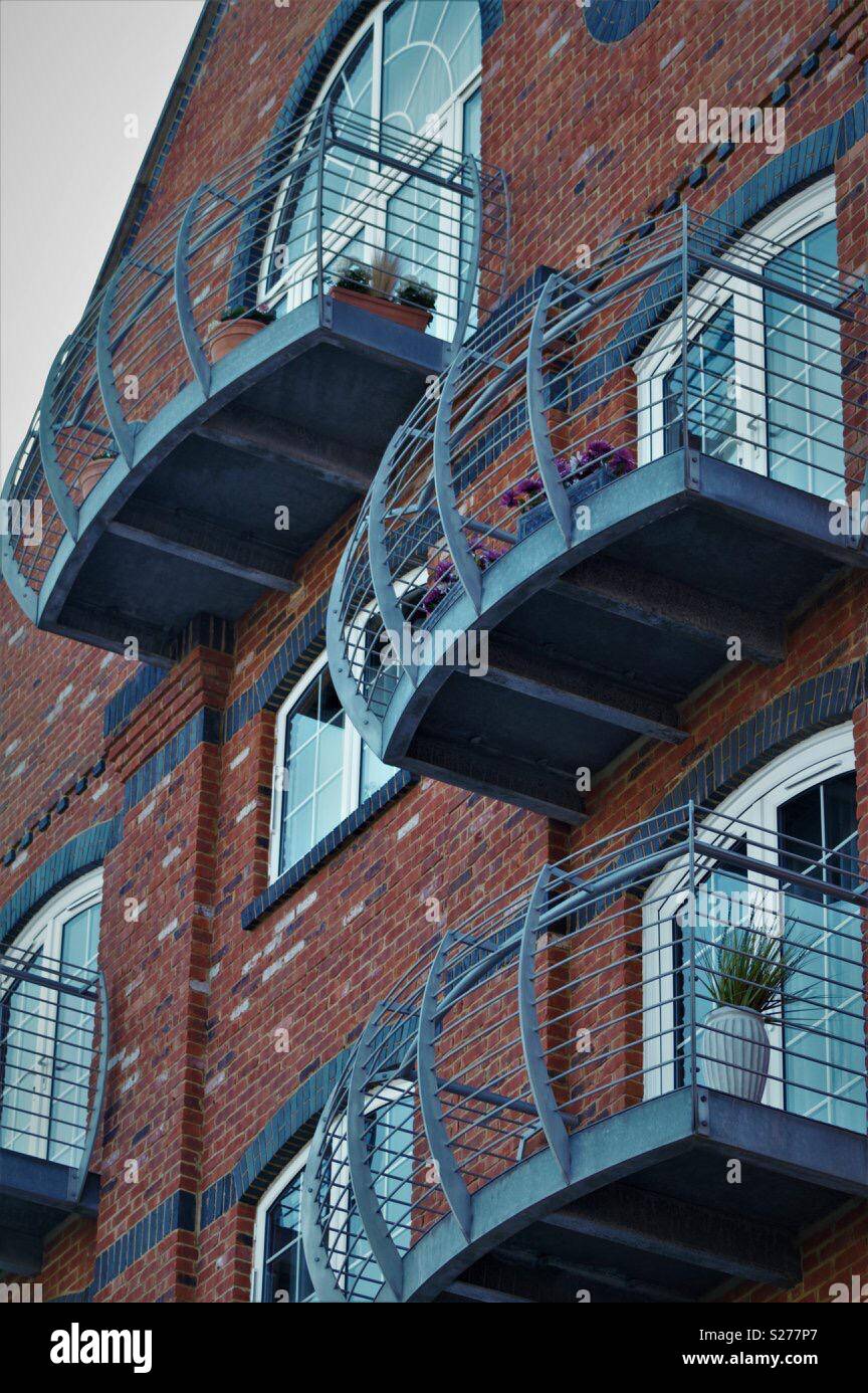 Balconies on buildings Stock Photo - Alamy
