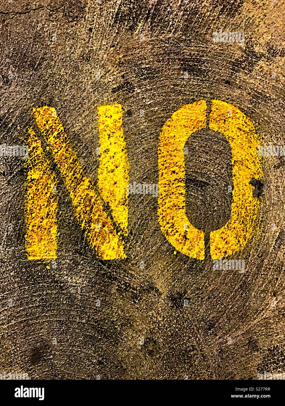 No in yellow, capital letters Stock Photo - Alamy