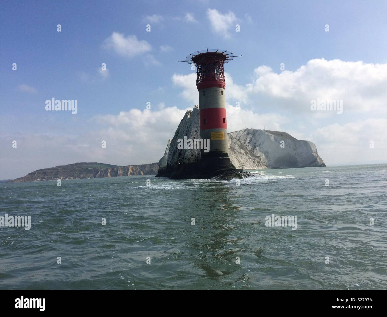 Amazing place taken at the needles in il white with a light house Stock ...