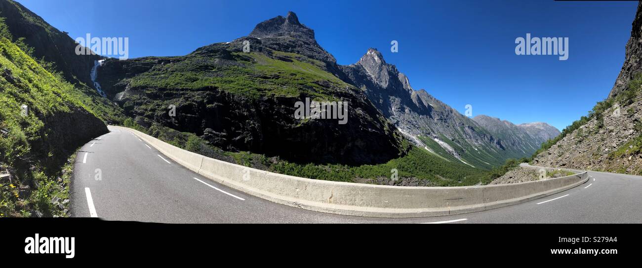 Hairpin bend on the Trollstigen pass, Norway Stock Photo - Alamy