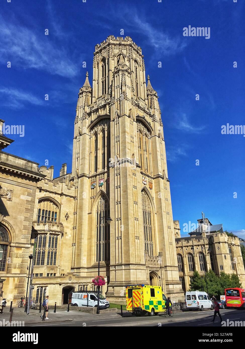 The tower of the Wills Memorial Building at the University of Bristol ...
