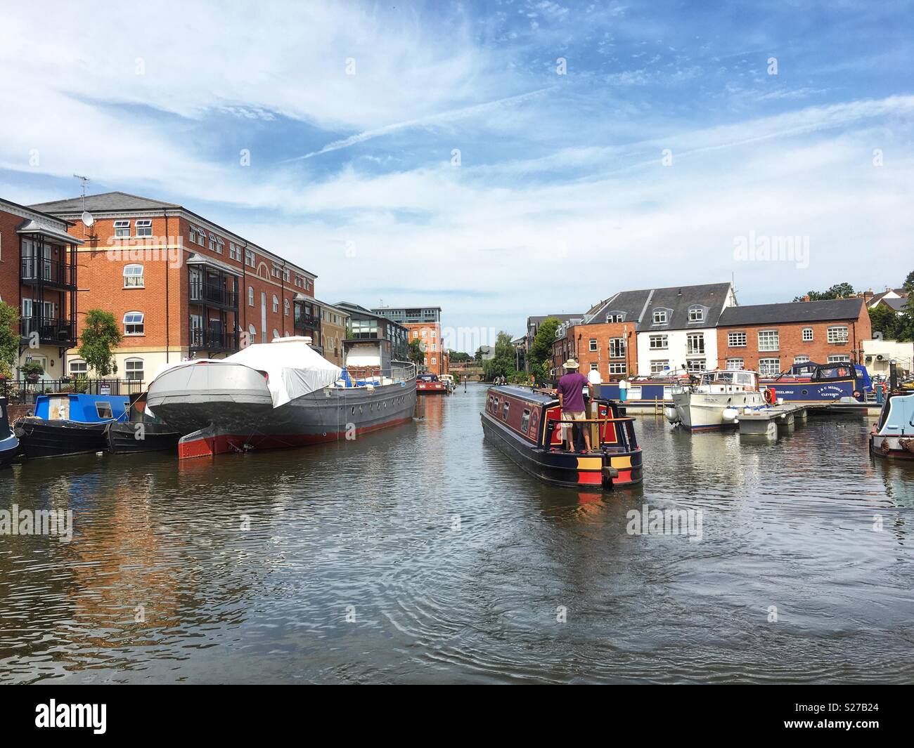 Worcester UK the canal basin at Diglis Stock Photo - Alamy