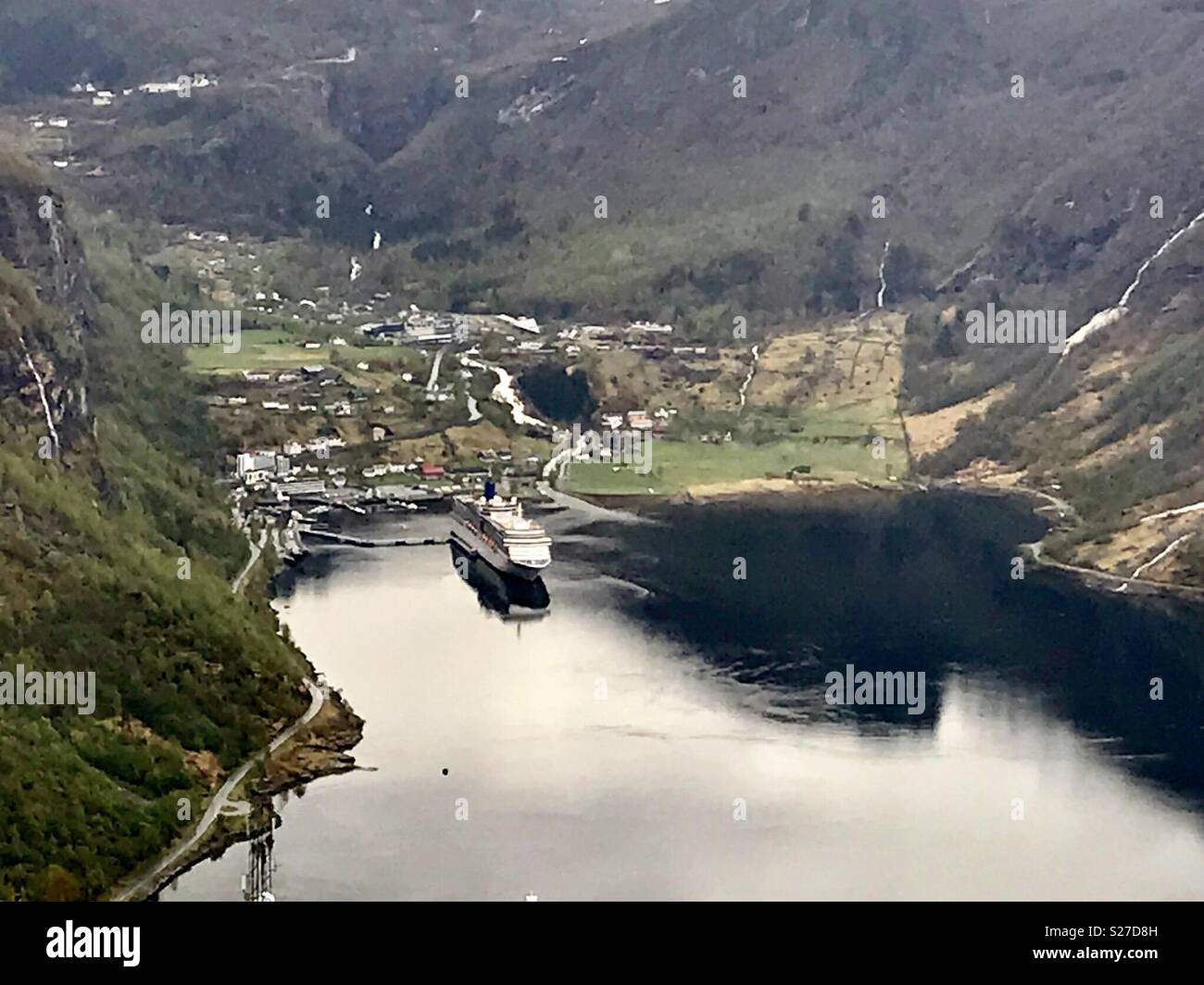 Geiranger cruise port fjord Norway Stock Photo - Alamy