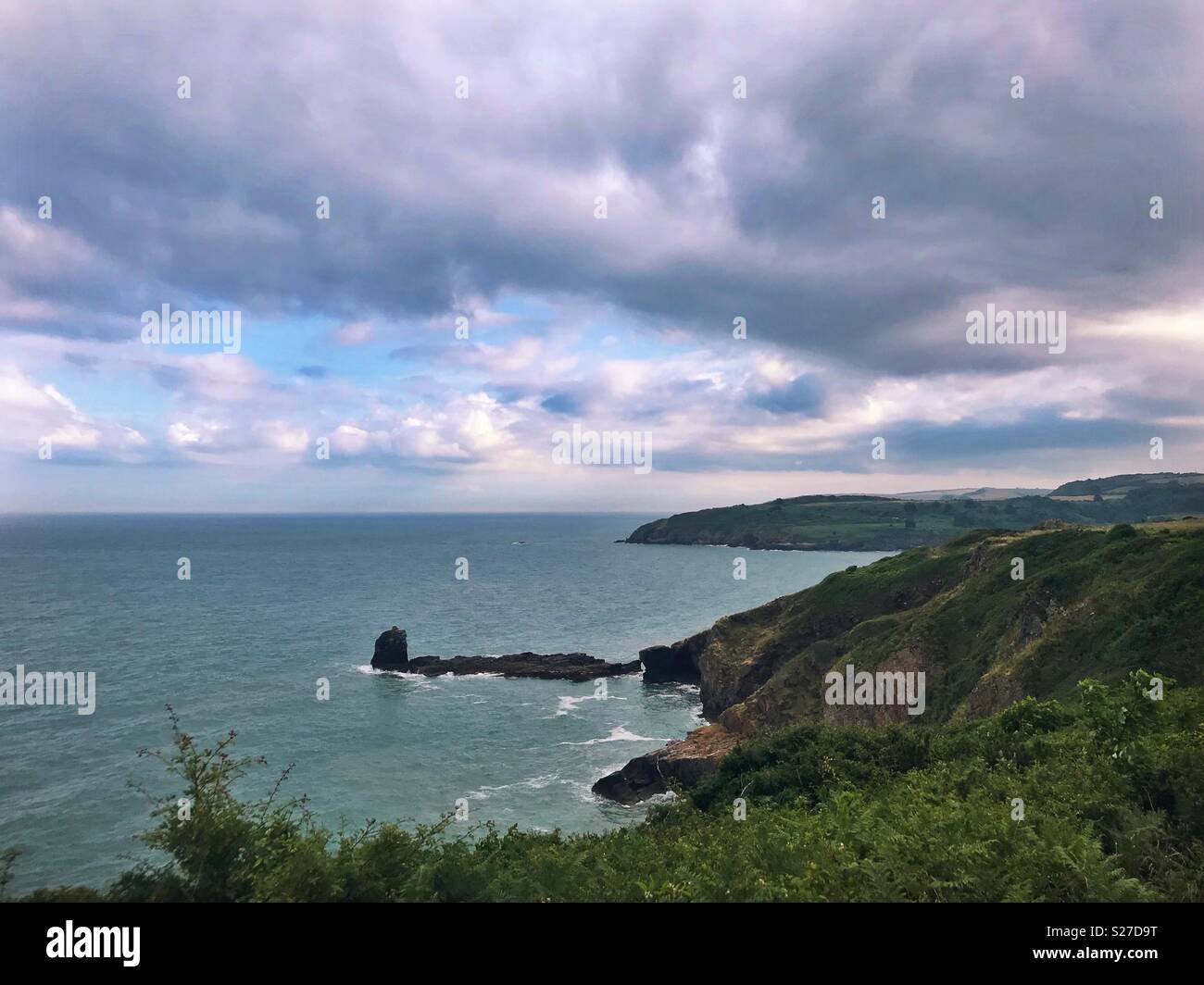 A view from Berry Head to Sharkham Point Stock Photo - Alamy