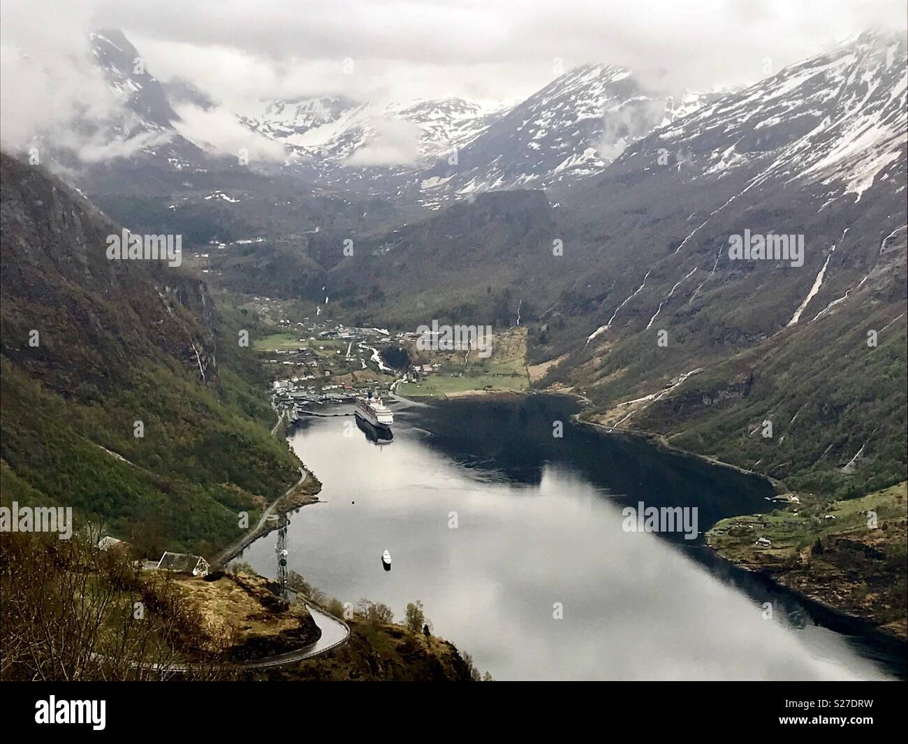 Geiranger cruise port Stock Photo - Alamy