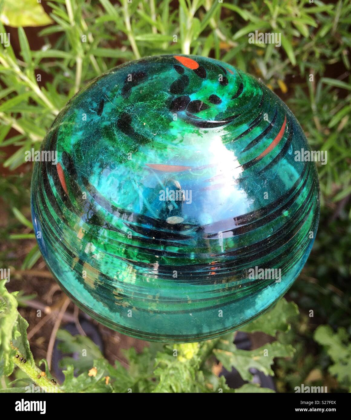 Green glass ball Stock Photo - Alamy