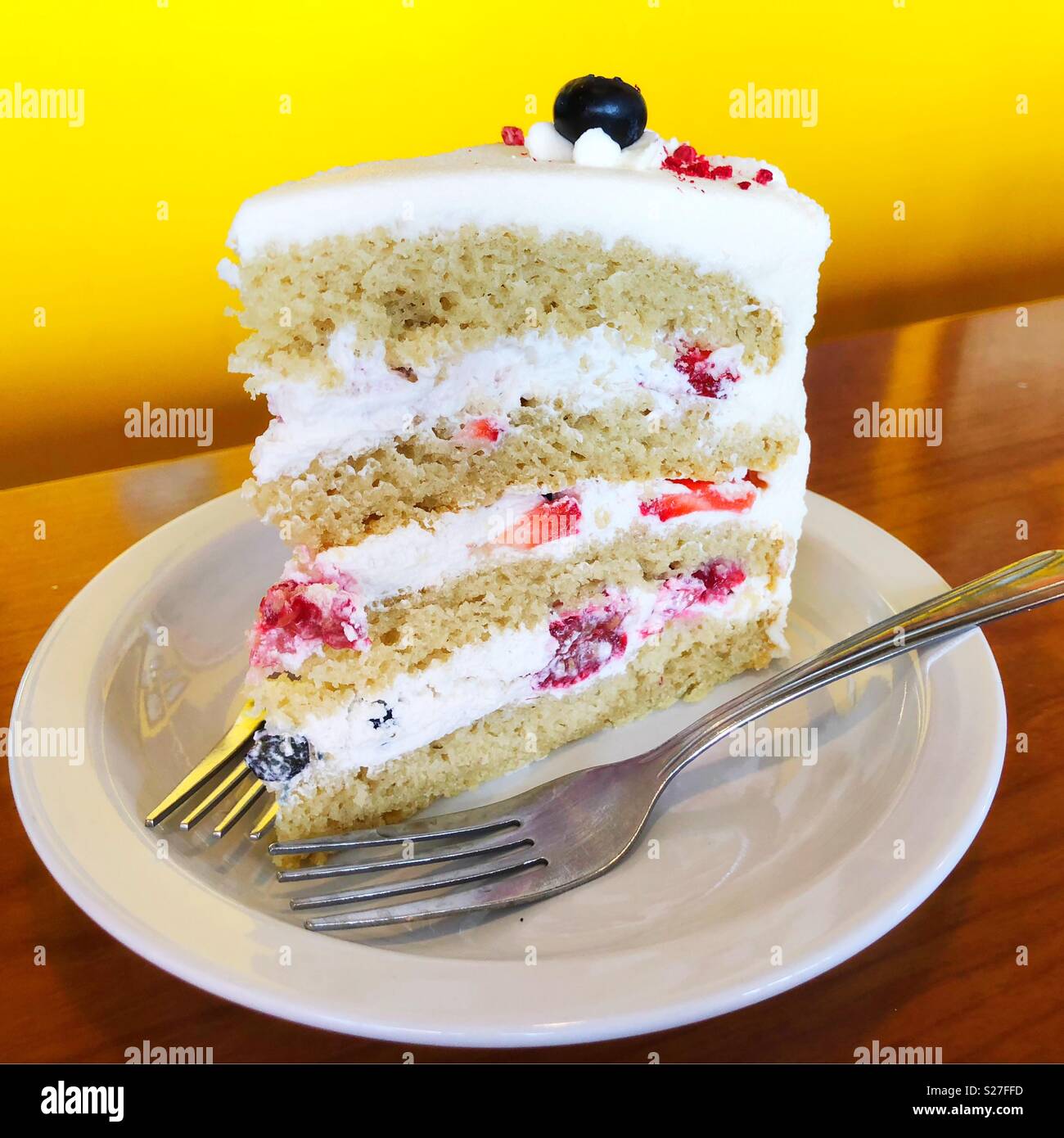 A slice of vegan cake from the Cornbread Cafe in Eugene, Oregon, USA ...