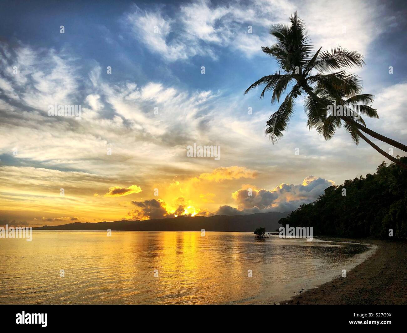 Fiji Beach Sunrise Stock Photo - Alamy