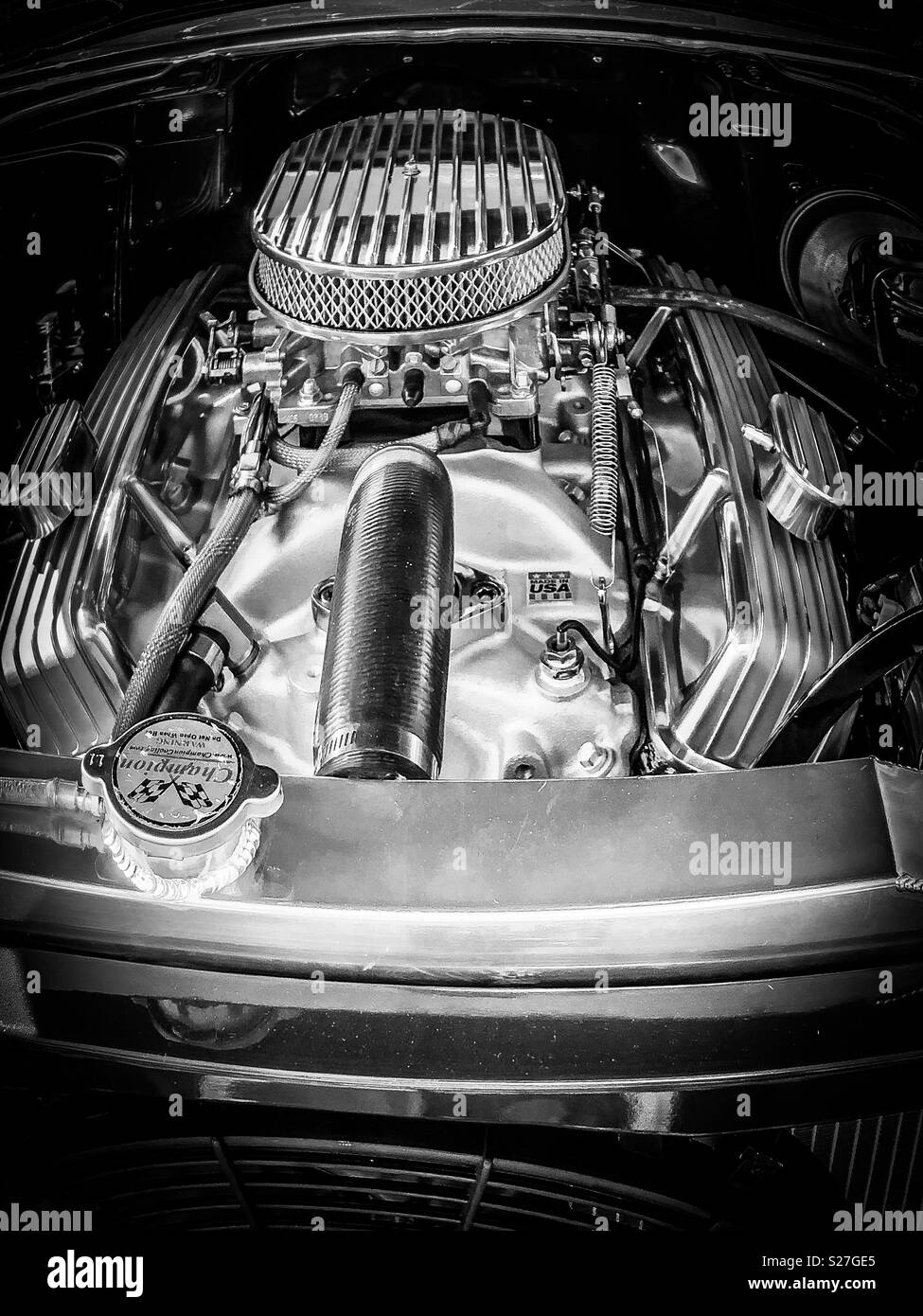 Hot Rod Car Black and White Stock Photos & Images - Alamy