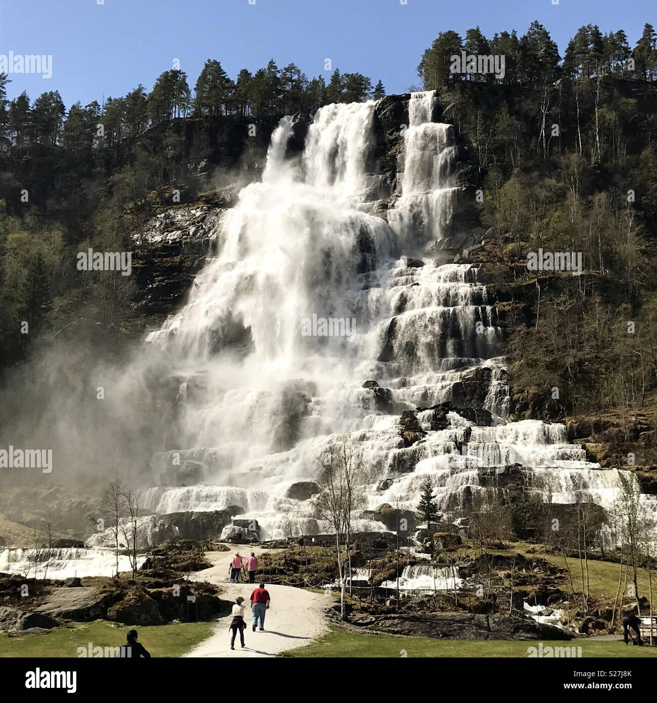 Tvindefossen waterfall Norway Stock Photo - Alamy