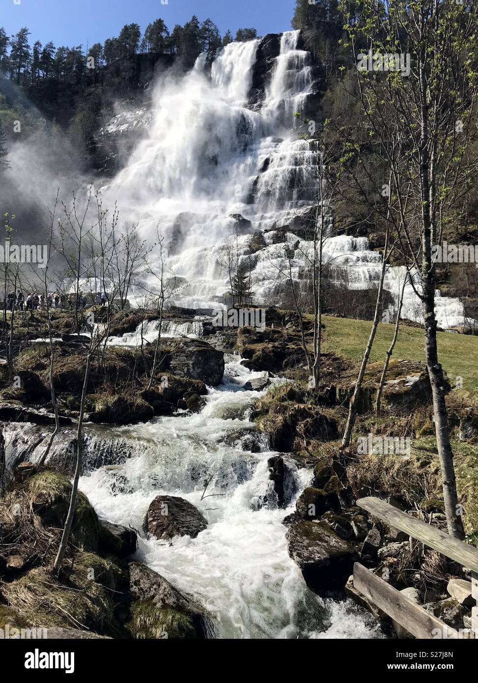 Tvindefossen waterfall Norway Stock Photo - Alamy