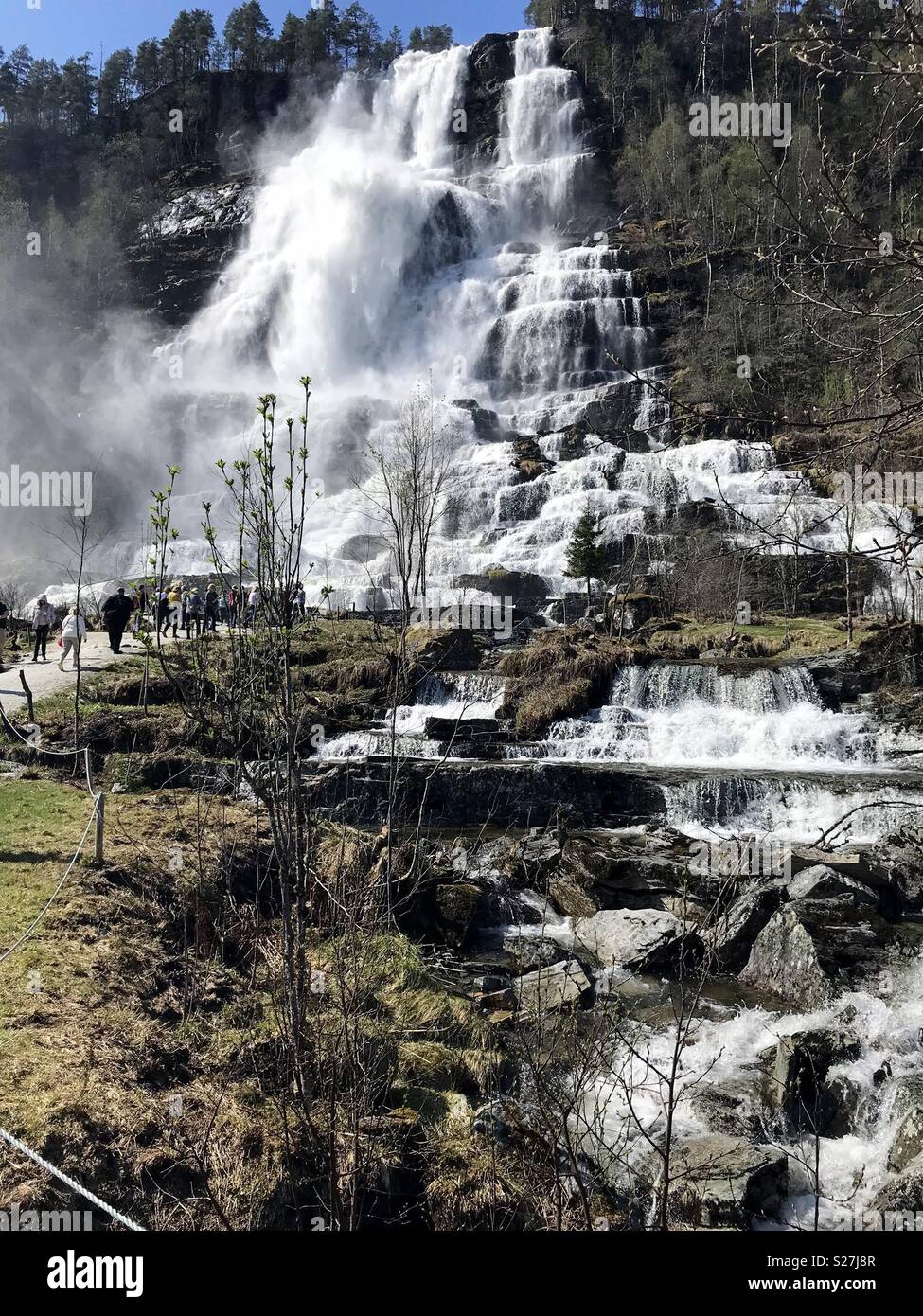 Tvindefossen waterfall voss norway hi-res stock photography and images ...