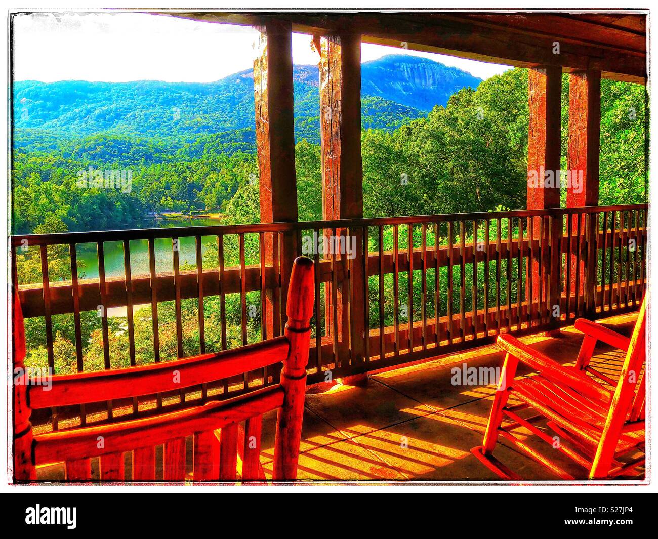 Mountain deck chairs hi-res stock photography and images - Alamy