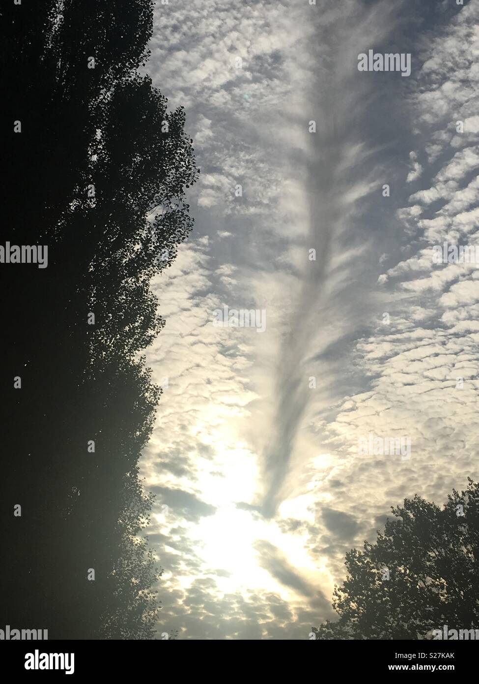 Beautiful sky trail Stock Photo - Alamy